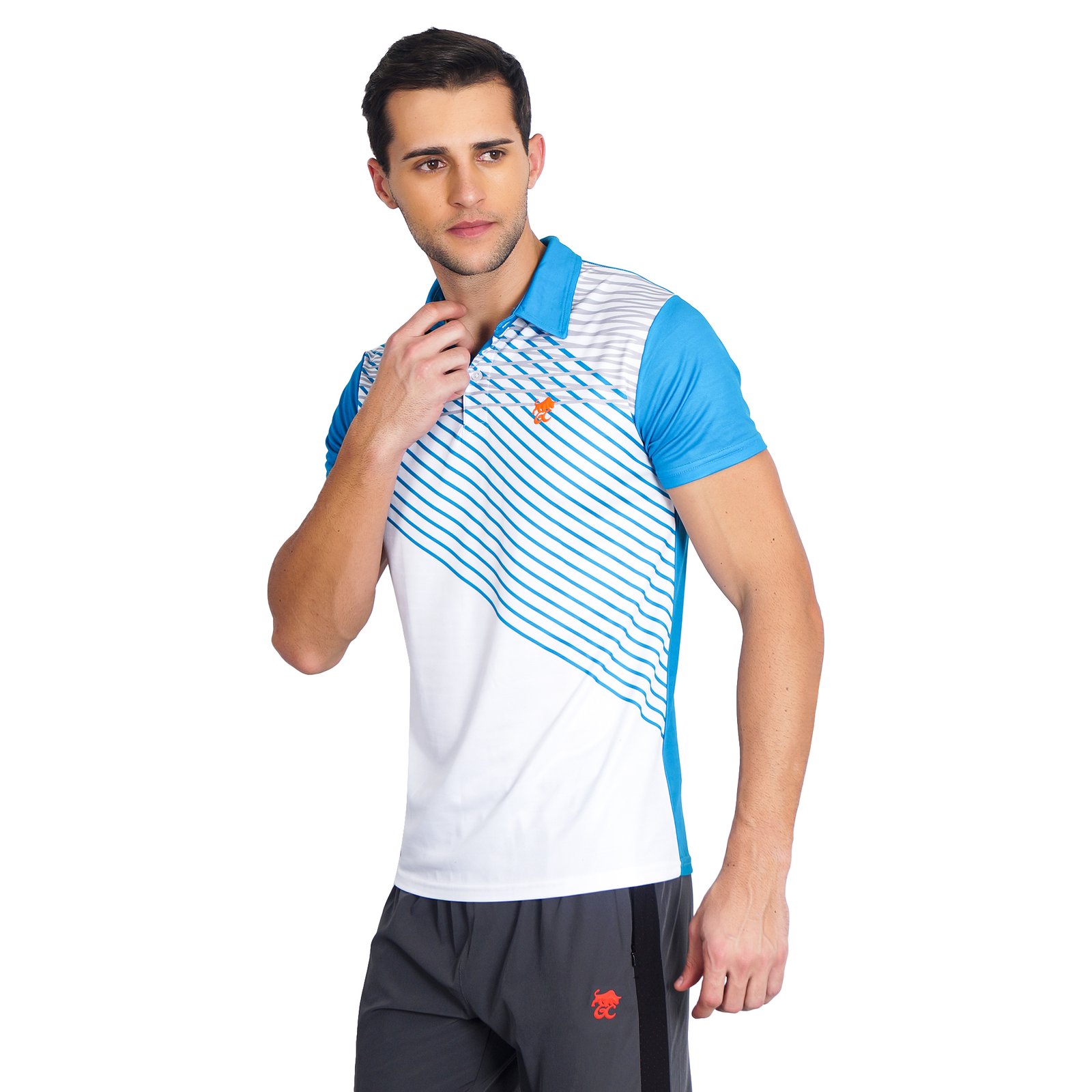 Men's Graphic Stripe Polo T-Shirt - GC Naksum Activewear | Innovative ...
